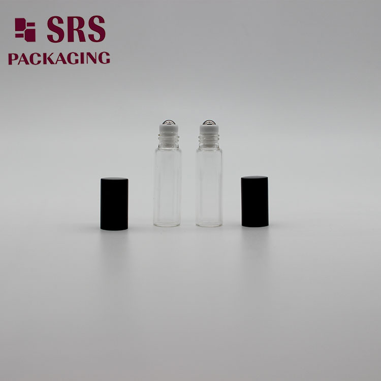 Roll on 5ml Sample Bottle with Black Aluminum Cap_SRS PACKAGING