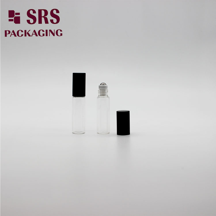 Roll on 5ml Sample Bottle with Black Aluminum Cap_SRS PACKAGING